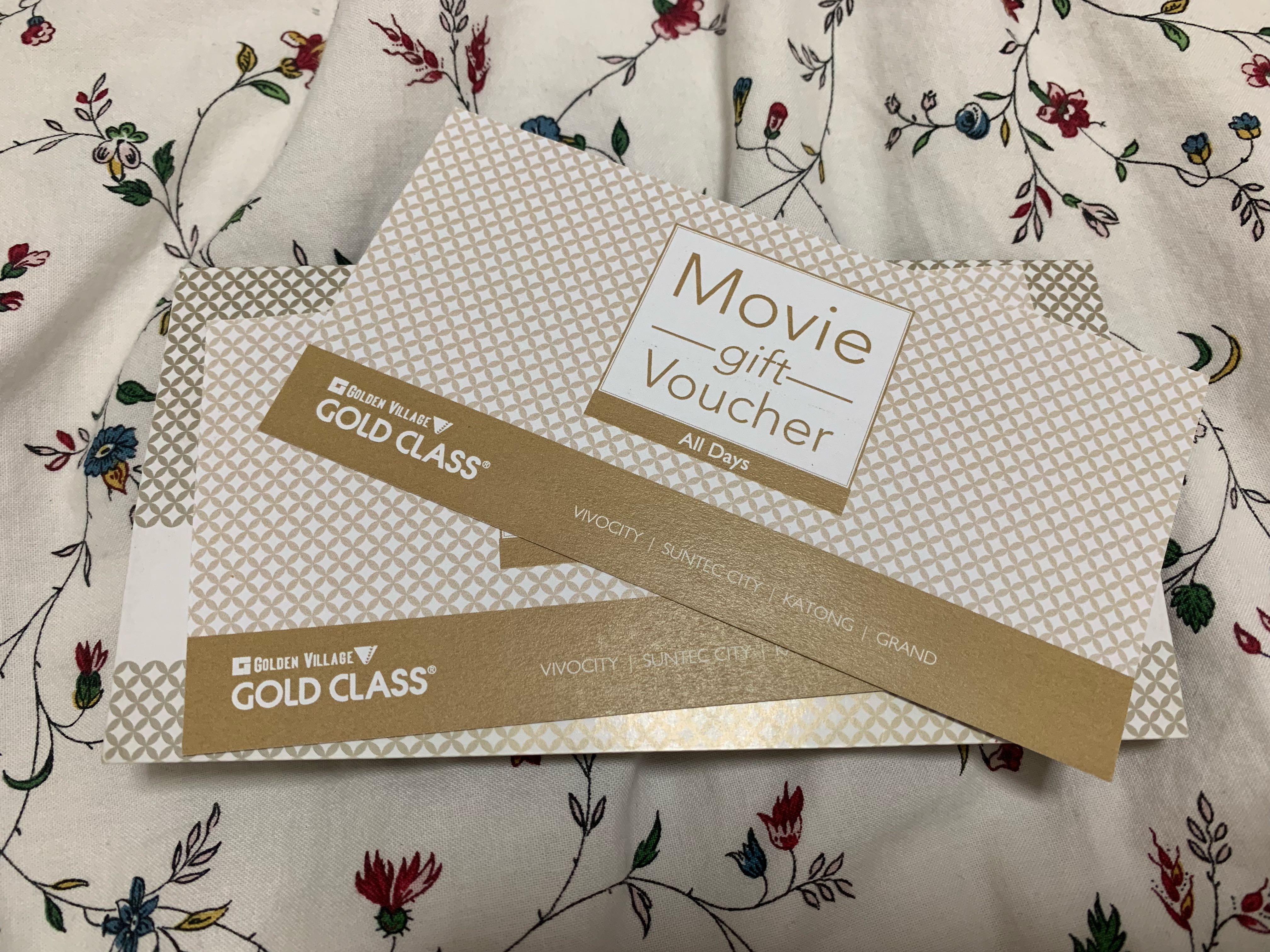 Golden Village Voucher (Gold Class）, Tickets & Vouchers, Vouchers on ...