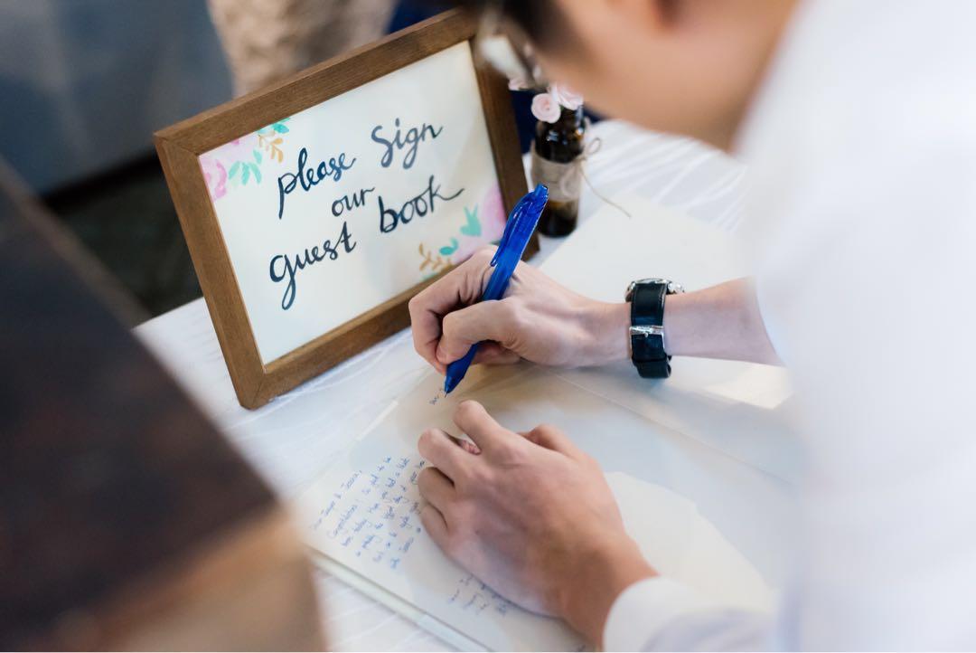 Handwritten ‘Please sign my guest book’ Signage, Hobbies & Toys ...