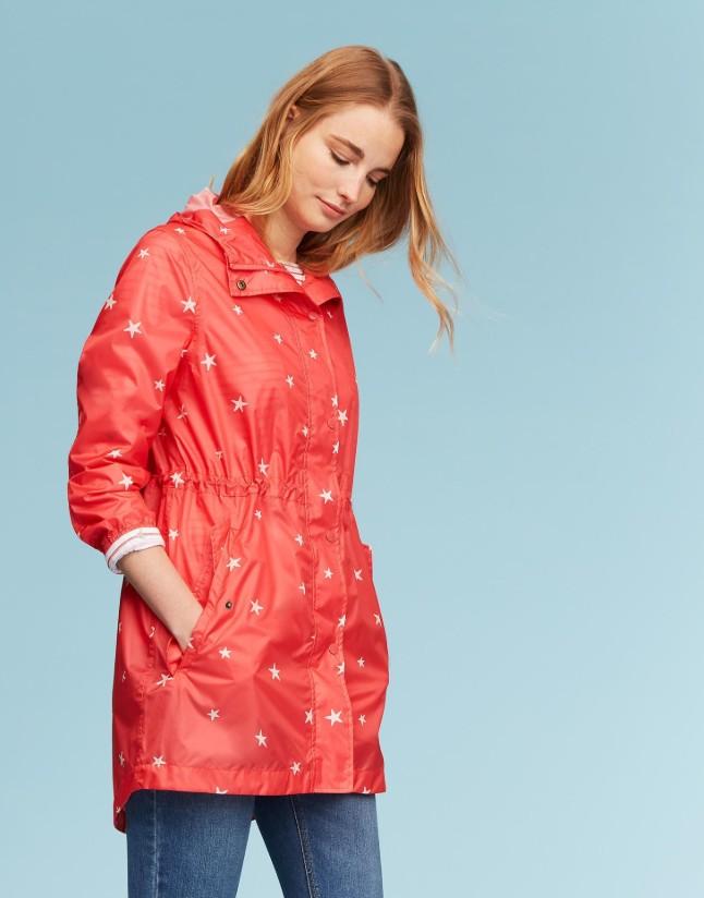 Joules Golightly red waterproof packaway jacket/raincoat, Women's ...