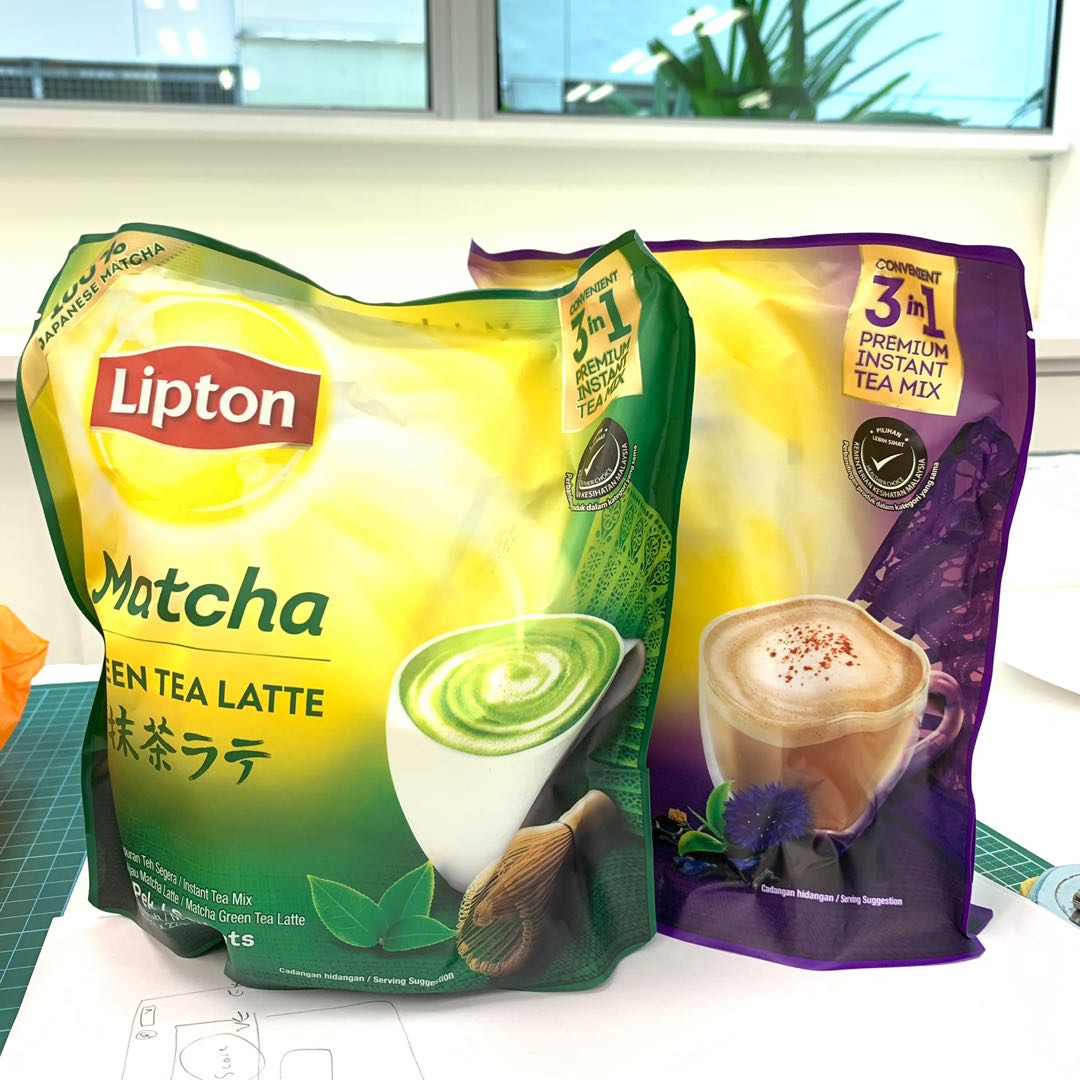 Lipton Matcha Green Tea Latte & Earl Grey Milk Tea Latte - Instant Tea ...
