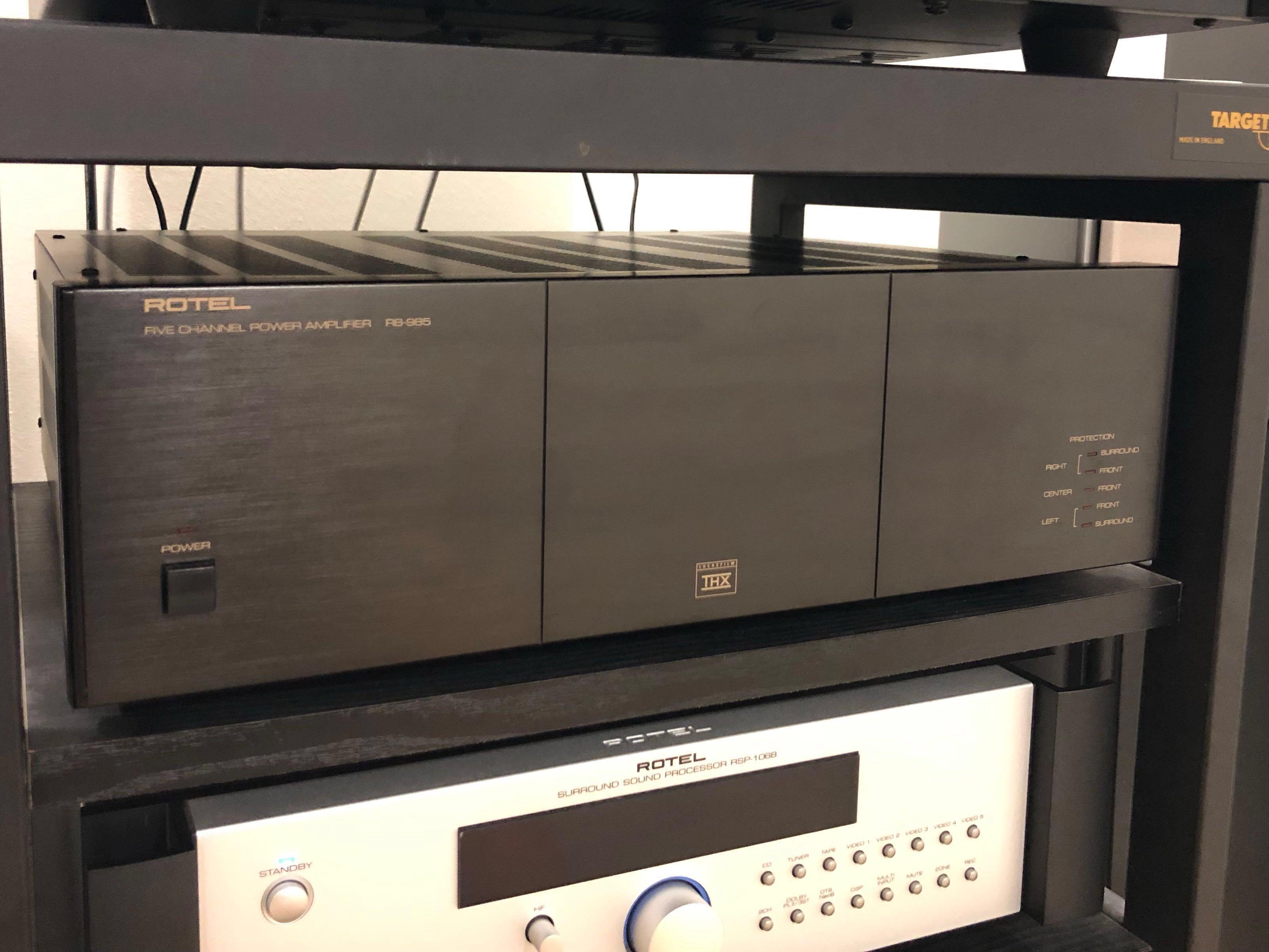Rotel RB-985 five channel amp THX certified (100w x 5), Audio, Other ...