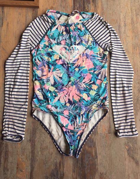 Roxy One Piece Rashguard, Women's Fashion, Swimwear, Rash guard on ...