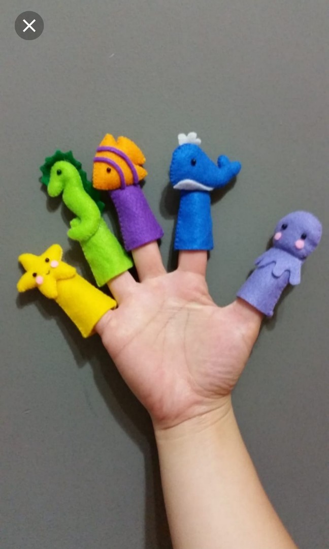 Sea animals - finger puppets, Hobbies & Toys, Toys & Games on Carousell