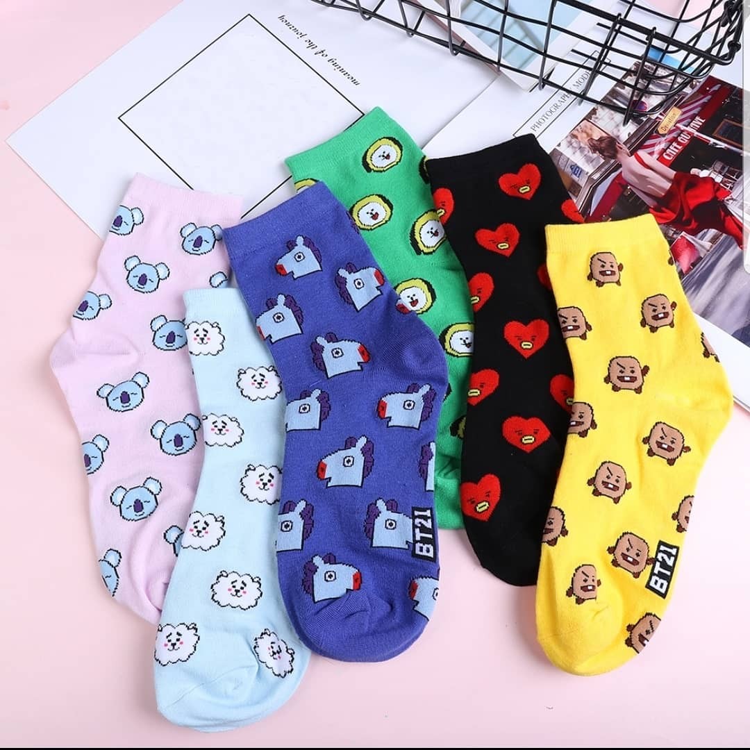 BT21 BTS KPOP Korean Socks, Women's Fashion, Watches & Accessories ...