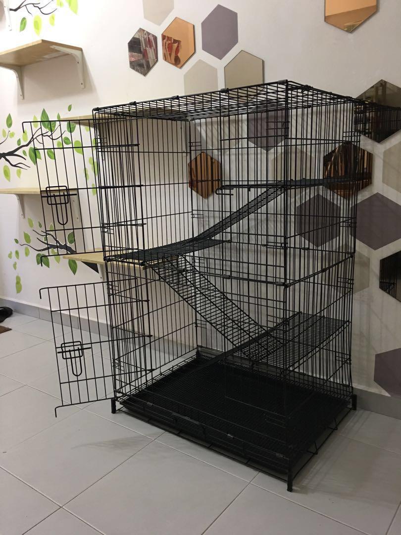 Cat Cage 3 Level, Pet Supplies, Homes & Other Pet Accessories on Carousell