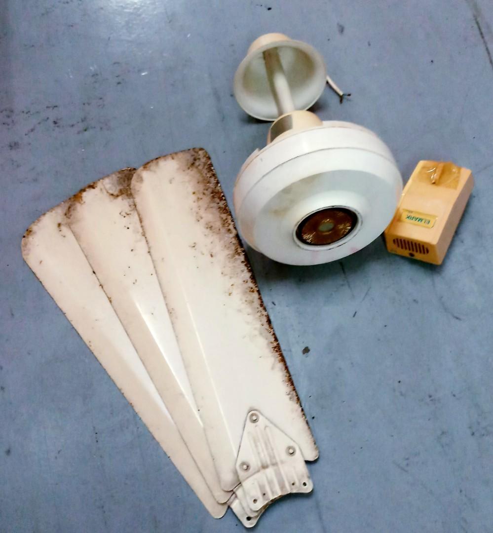Ceiling fan with wall regulator, Furniture & Home Living, Lighting ...