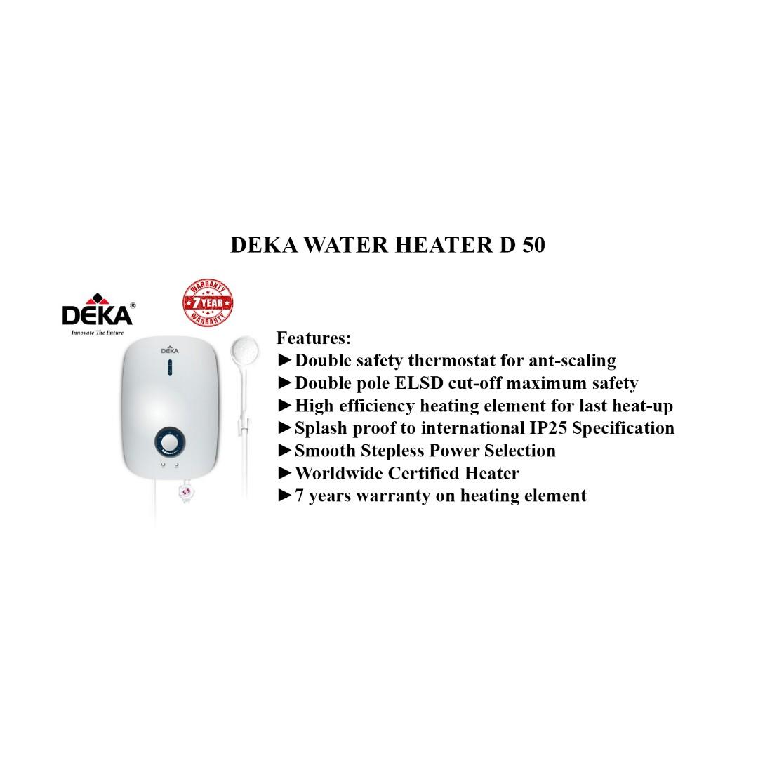 Deka Instant Water Heater D50-NO PUMP, TV & Home Appliances, Kitchen ...