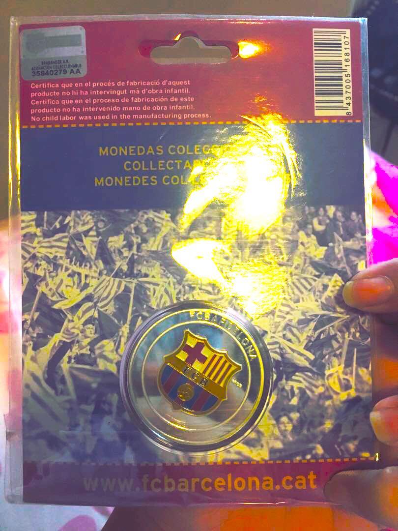 Fcb barcelona lionel messi coin, Antik, Pajangan di Carousell