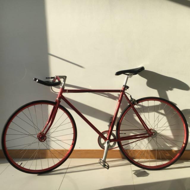 Fixie Full Aluminium Red Fixie, Sports Equipment, Bicycles & Parts ...