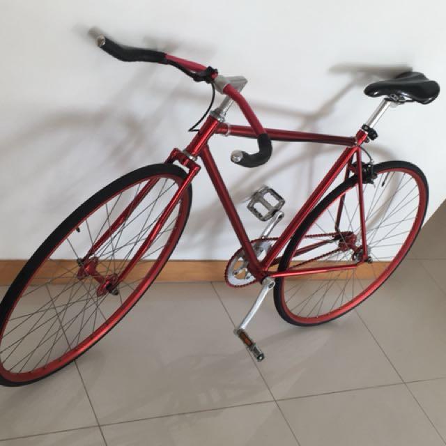 Fixie Full Aluminium Red Fixie, Sports Equipment, Bicycles & Parts ...