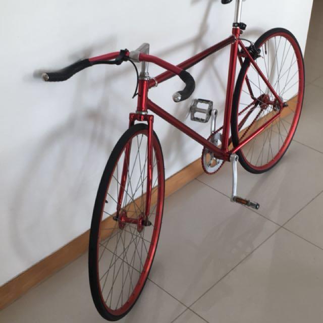 Fixie Full Aluminium Red Fixie, Sports Equipment, Bicycles & Parts ...