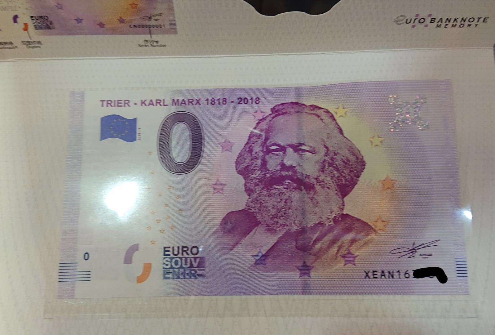 Karl Marx 0 Euro Bill, Hobbies & Toys, Memorabilia & Collectibles ...