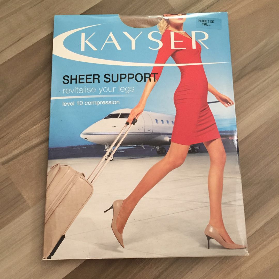Kayser Sheer Supprt Level 10 Compression 20 Denier Nude Beige Tall ...