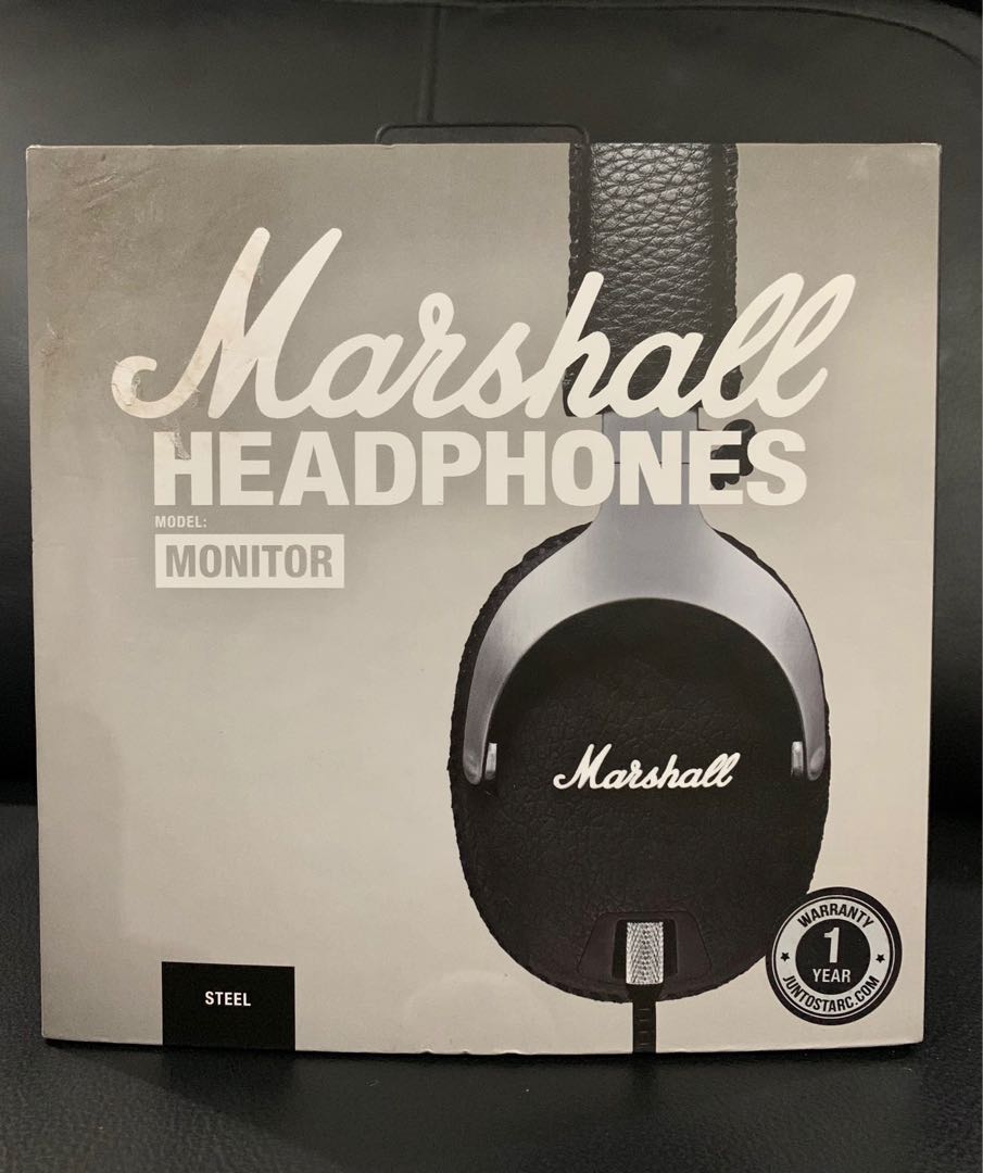 Marshall Headphones Monitor Steel Edition, Audio, Headphones & Headsets ...