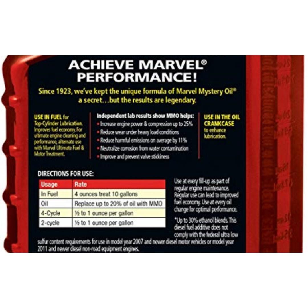 Marvel Mystery Oil - Engine and Fuel Injector Cleaner, Car Accessories ...
