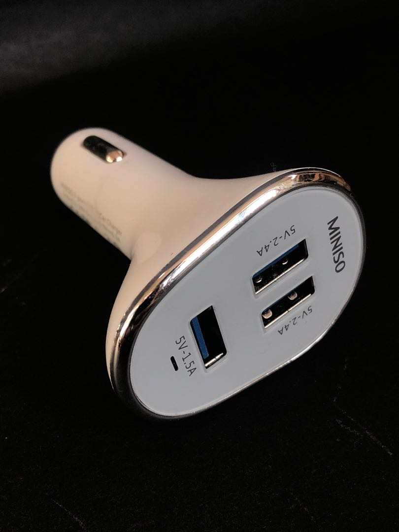 Miniso Car USB Hub with 2 fast-charge ports, Car Accessories ...