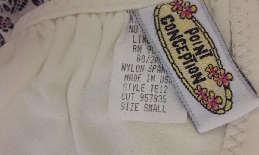 Point Conception Triangle Embroidered Bikini Top on Carousell