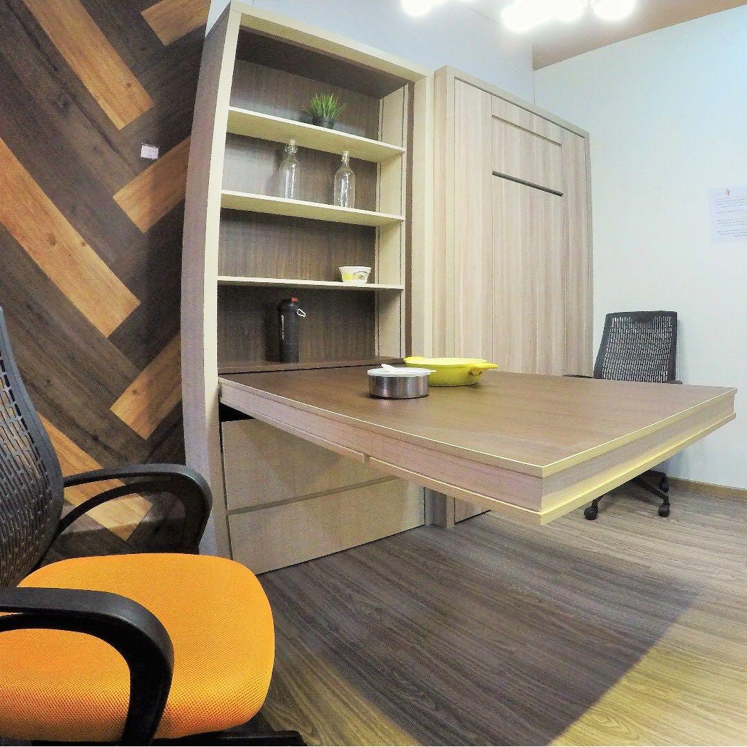 Space-Saving P-series Study Table - Hidden/Conceal Table, Furniture ...
