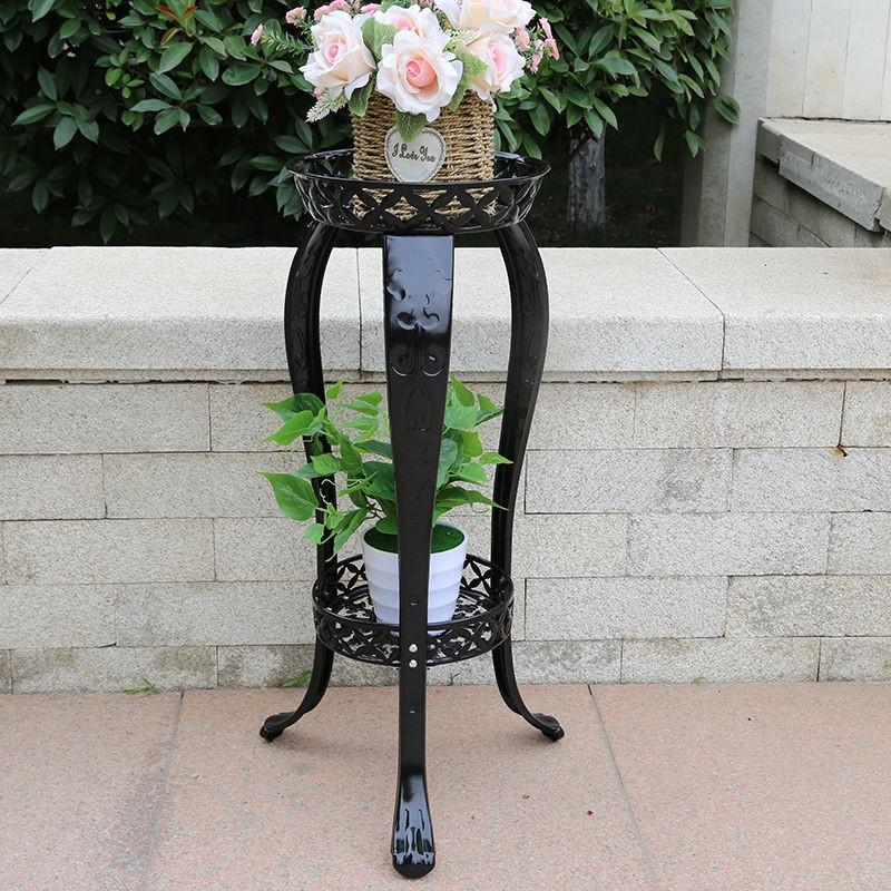 2-layer wrought iron flower rack floor indoor living balcony, Furniture ...