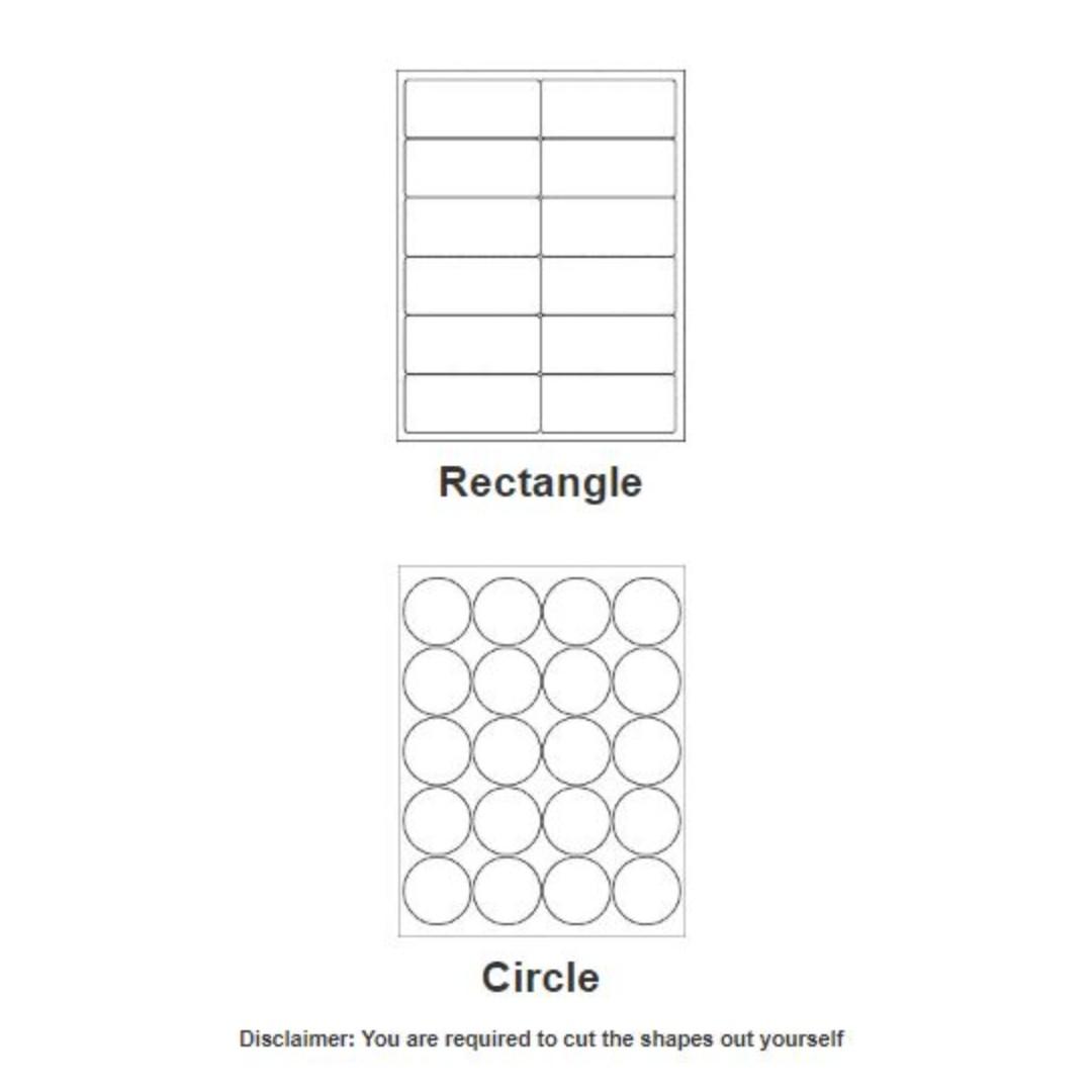 ♥ 20/40/100 PCS ♥ MIX AND MATCH ♥ A4 Self Adhesive Paper Sticker Label ...