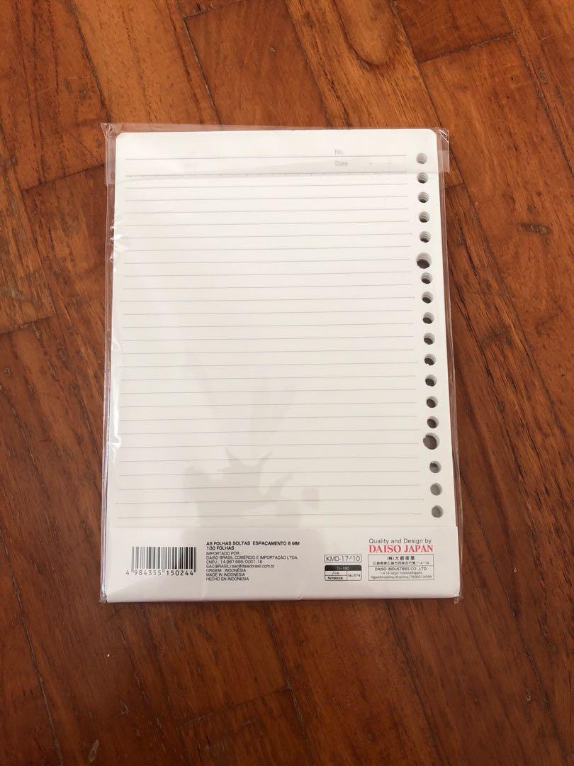 A5 loose leaf paper, Hobbies & Toys, Stationery & Craft, Stationery ...