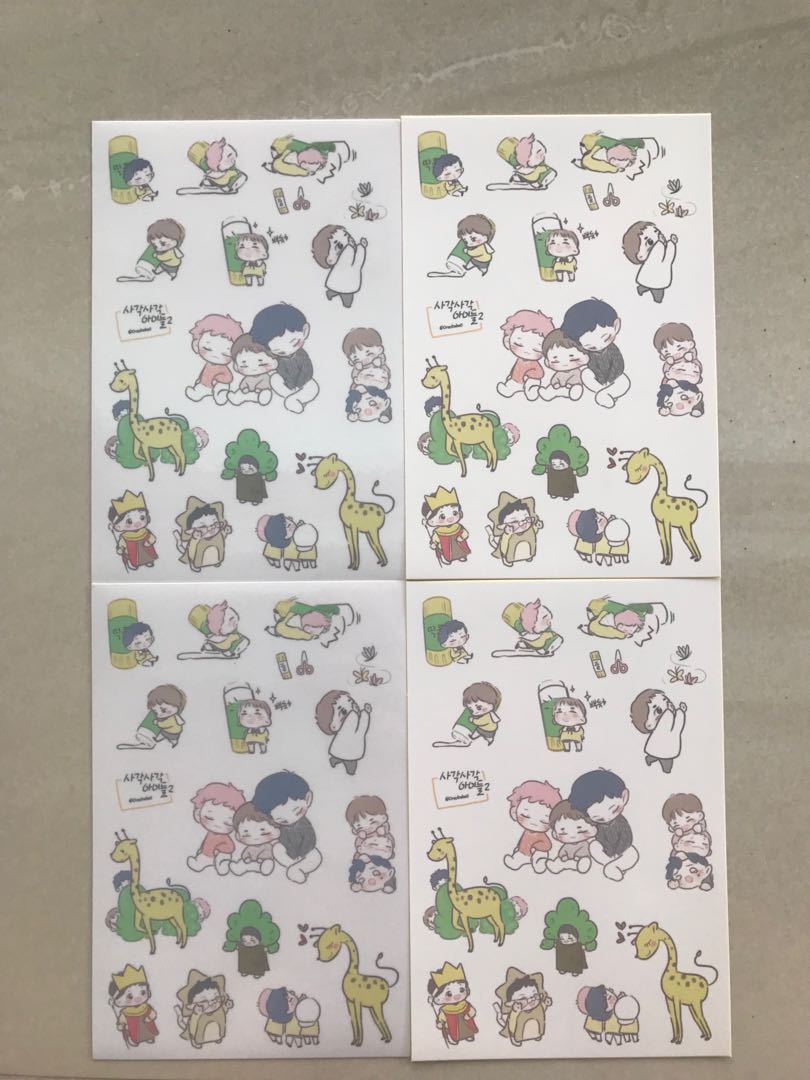 EXO Fanart Stickers, Hobbies & Toys, Memorabilia & Collectibles, K-Wave ...