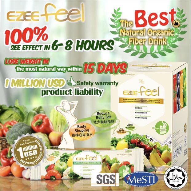 Ezee Feel detox and fiber drink, Health & Nutrition, Health Supplements ...