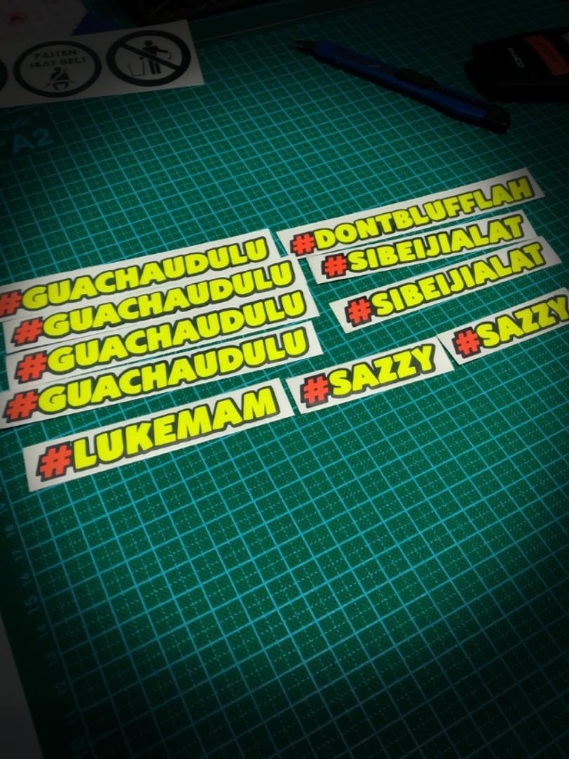 Fluorescent colors (red, orange, yellow, green) vinyl Decal die cut ...