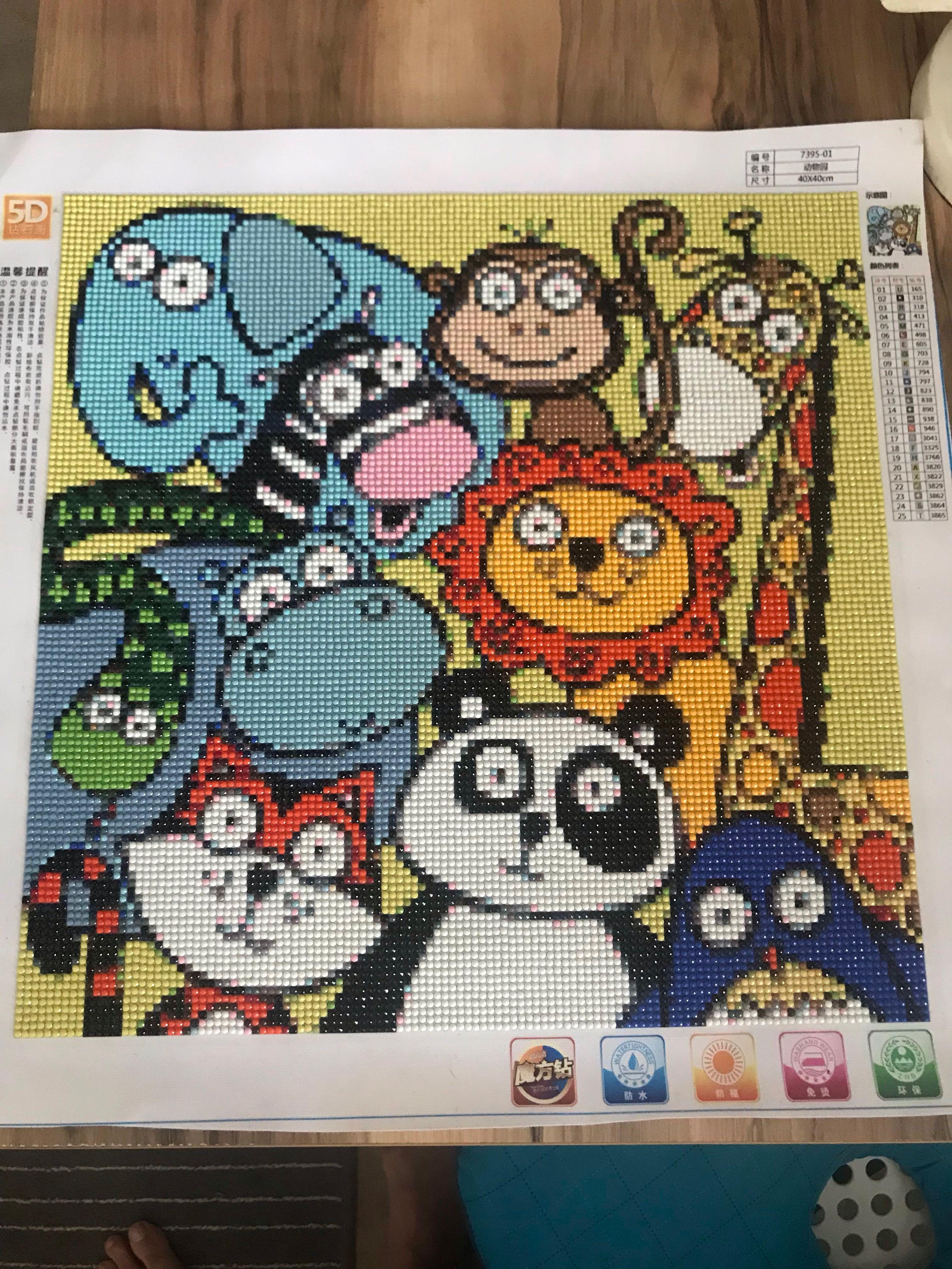 Ready made diamond art painting - Zoo animals, Hobbies & Toys ...