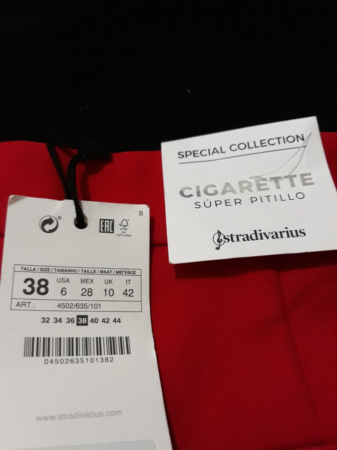 Stradivarius Red Slacks, Women's Fashion, Bottoms, Other Bottoms on ...