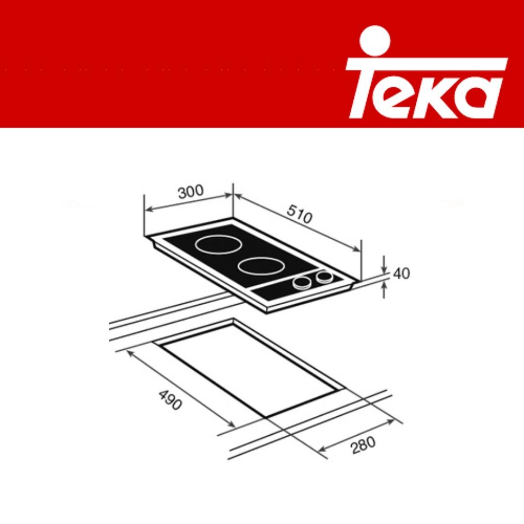TEKA VM 30 2P 2 ZONE MODULAR VITROCERAMIC HOB, TV & Home Appliances ...