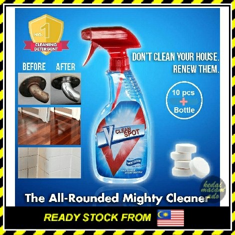 V CLEAN SPOT Multifunctional Effervescent Spray Cleaner Remove Rust ...