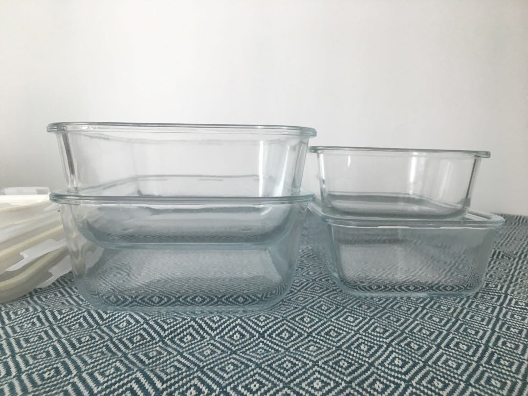 Glass Tupperware Set (6 containers), Furniture & Home Living ...