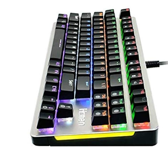 Hcman Mechanical Keyboard Blue Switches,Gaming Keyboard 21 LED Backlit ...
