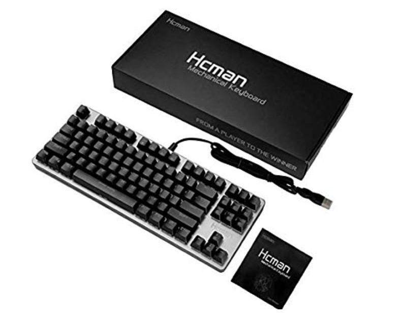 Hcman Mechanical Keyboard Blue Switches,Gaming Keyboard 21 LED Backlit ...
