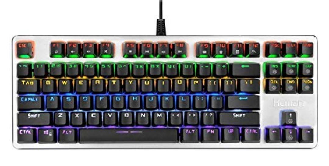 Hcman Mechanical Keyboard Blue Switches,Gaming Keyboard 21 LED Backlit ...