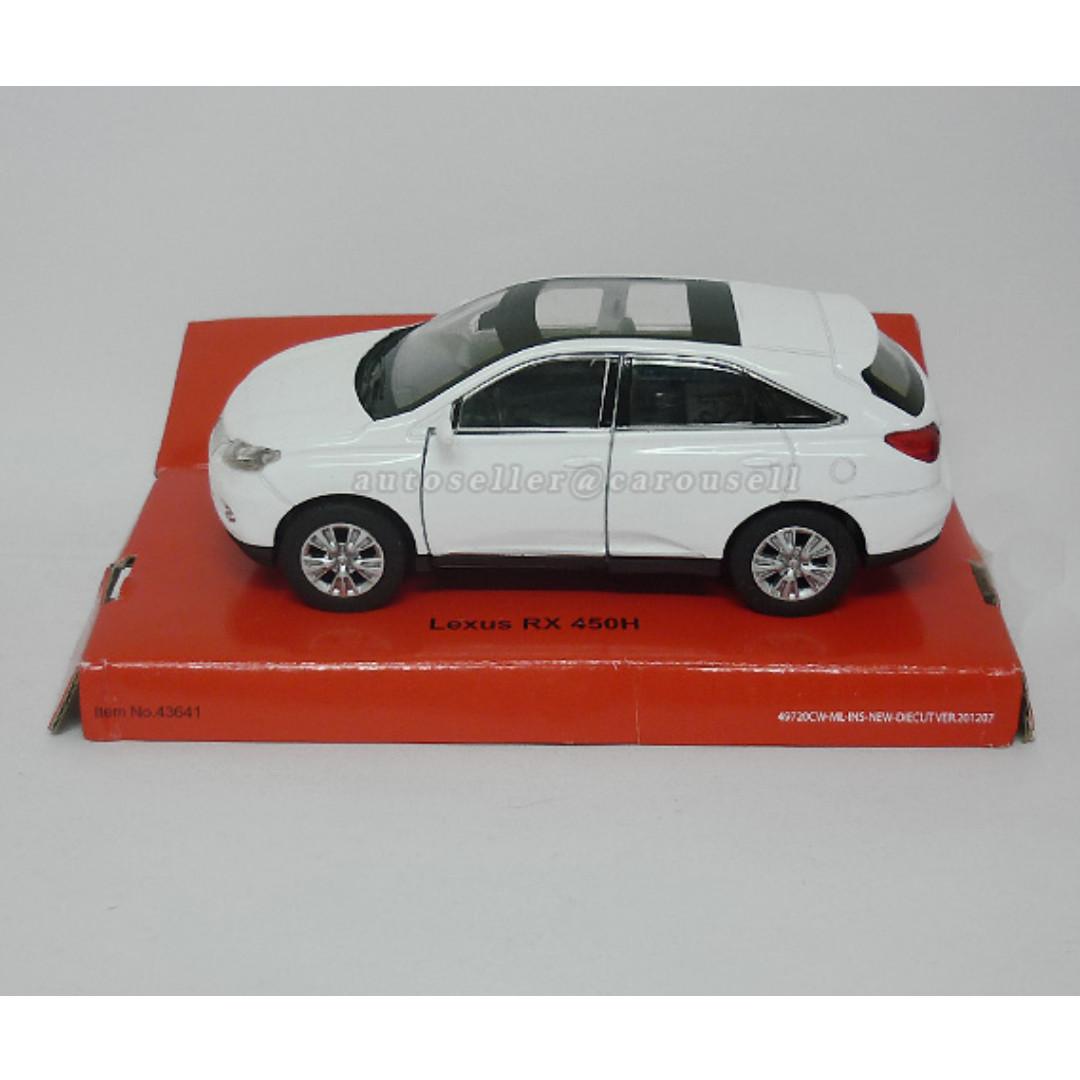 Lexus RX450H (Toyota Harrier 1st Gen) Diecast Model Car - White ...