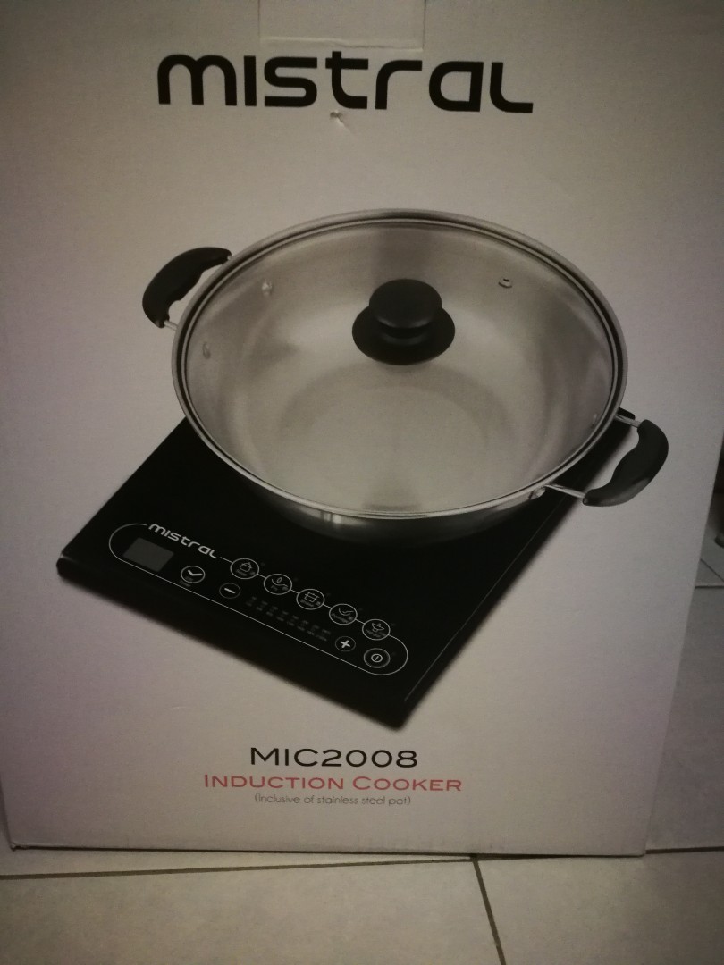 Mistral Induction Cooker with Stainless Steel Pot (MIC2008), TV & Home ...
