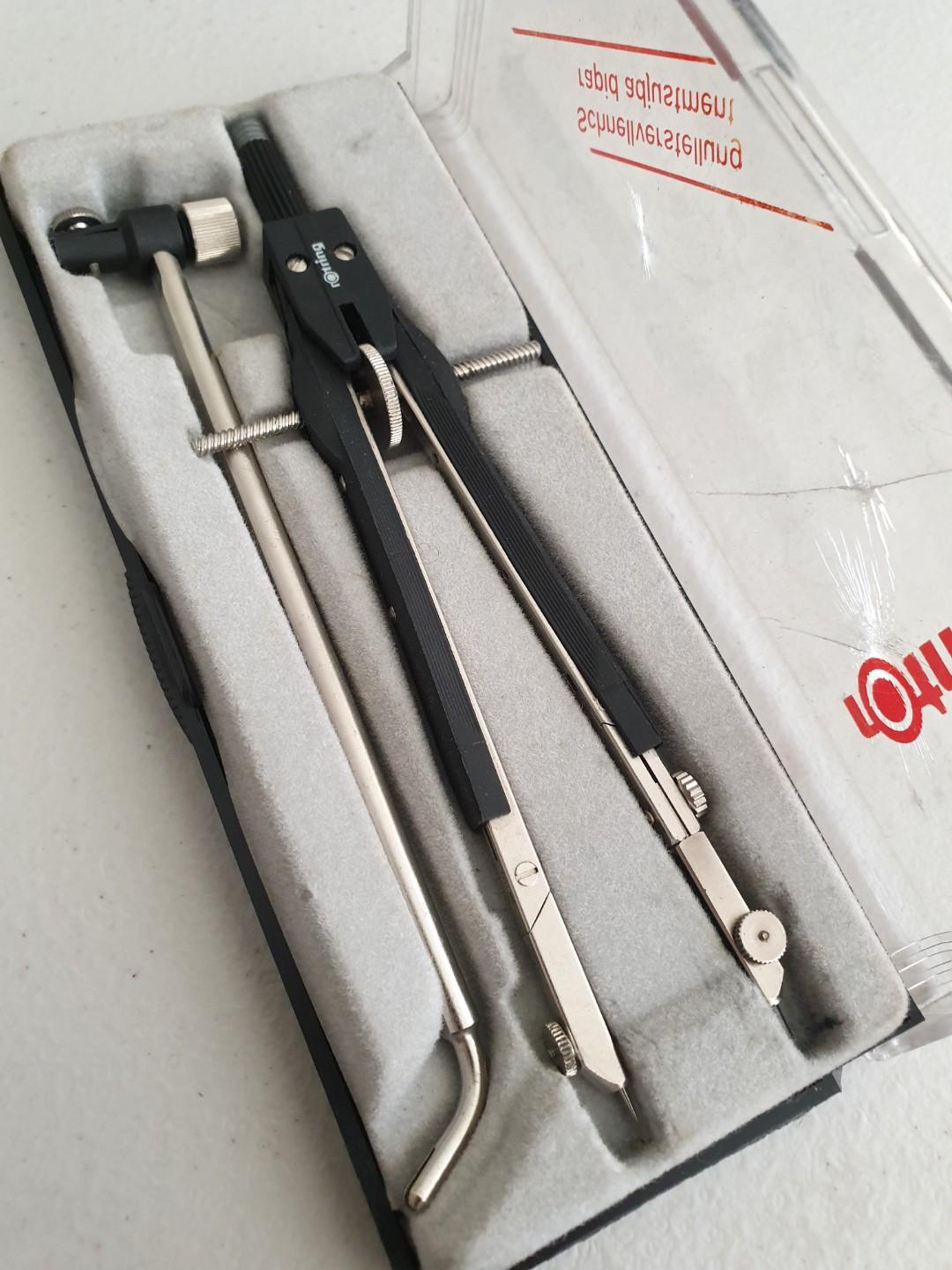 ROTRING COMPASS & TSQUARE SET, Hobbies & Toys, Stationary & Craft ...