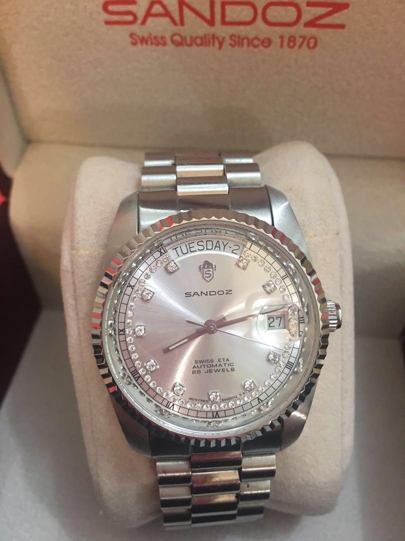 Sandoz Presidential Day Date watch, Luxury, Watches on Carousell