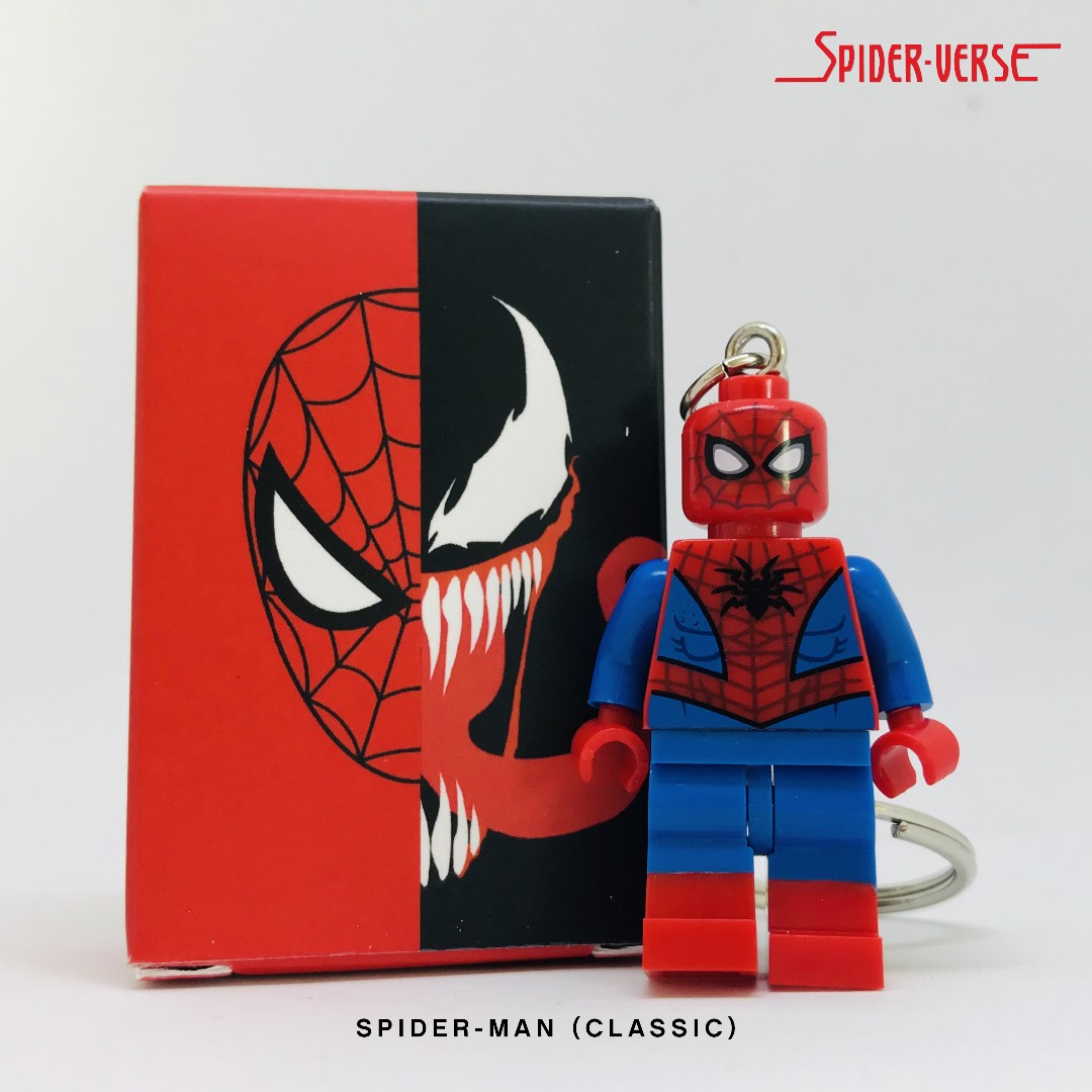 Spider-Man (Classic) Custom Minifigure Keychain, Hobbies & Toys, Toys ...