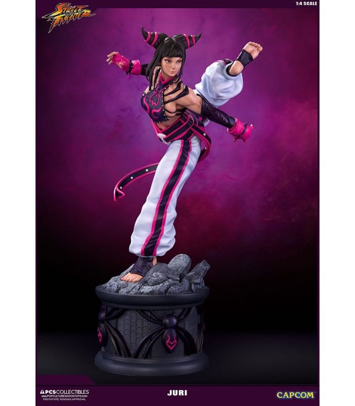 Street Fighter Popculture shock Collectibles 1/4 Juri Ultra Line Statue ...