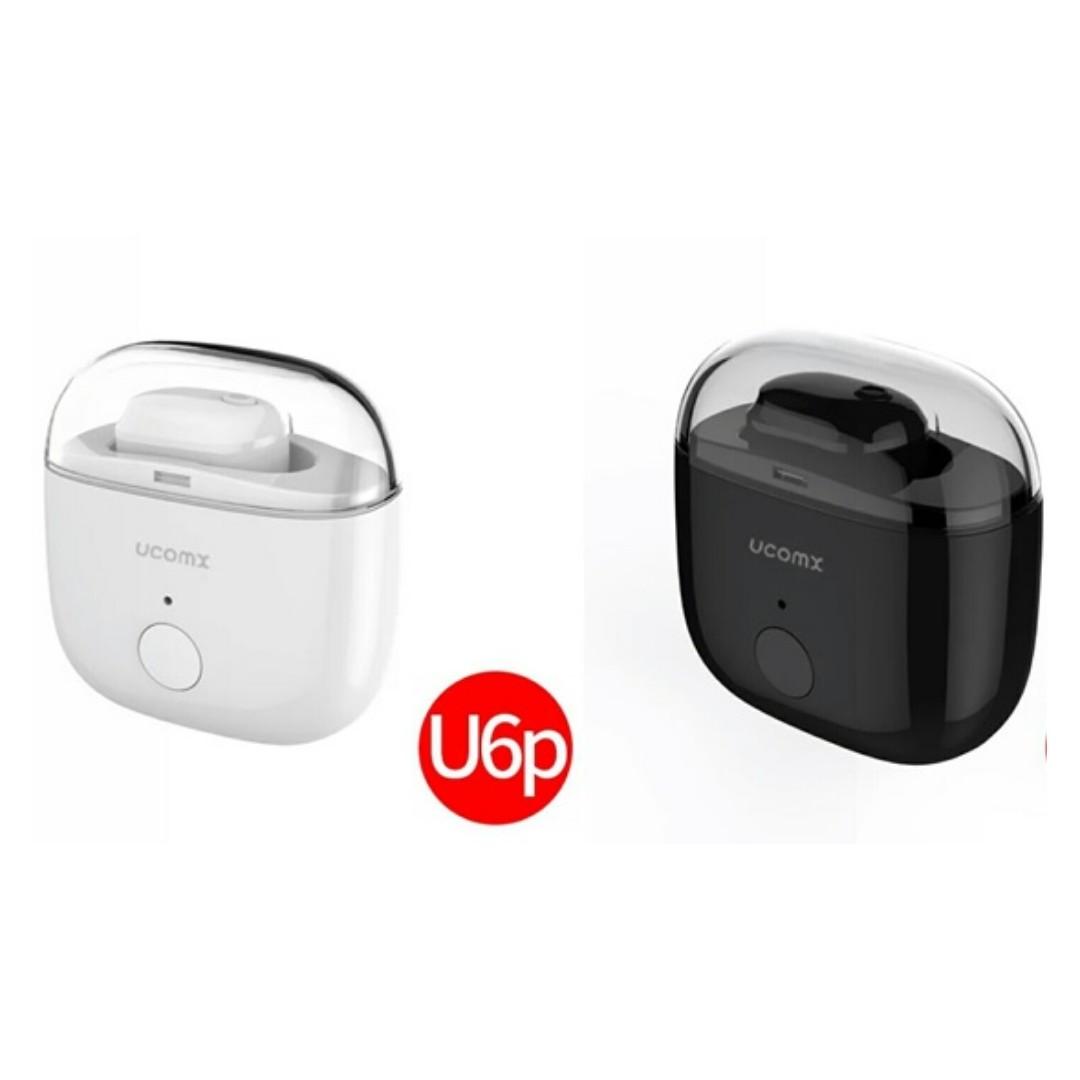 (全新) 單邊藍牙耳機 UCOMX U6P (黑/白), 音響器材, 頭戴式/罩耳式耳機 - Carousell