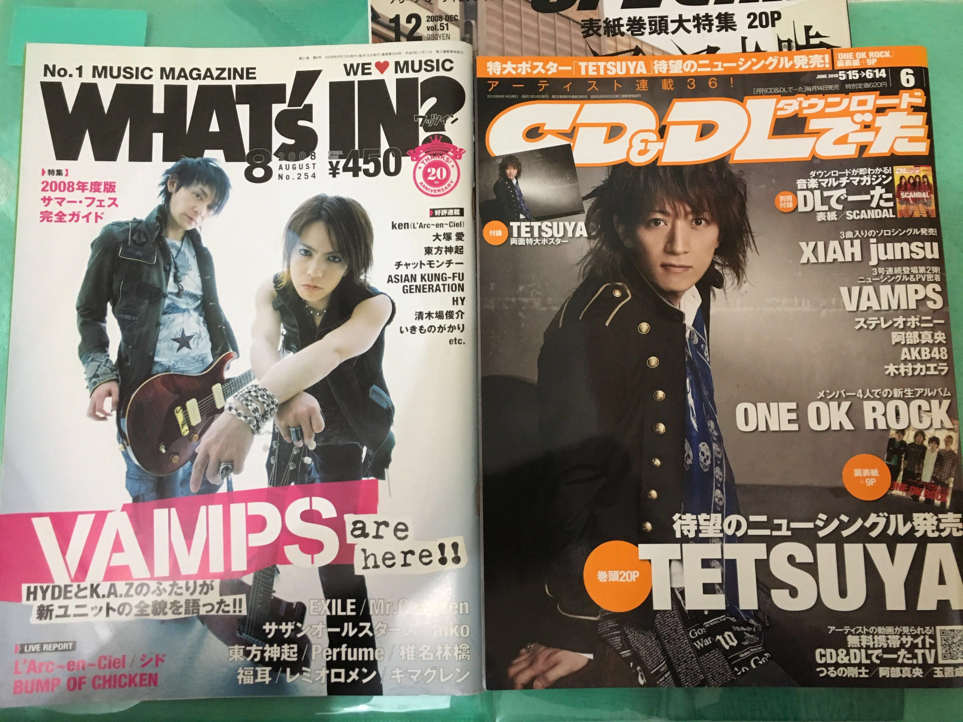 Alice nine/ John-Hoon/ VAMPS (Hyde) / Tetsuya / One ok rock 日雜 Arena 37 / What’s in / CD&DL, 興趣及 ...