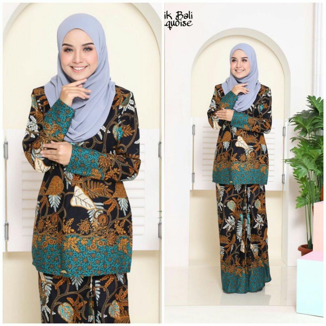 Baju Kurung Moden batik bali, Women's Fashion, Tops, Blouses on Carousell