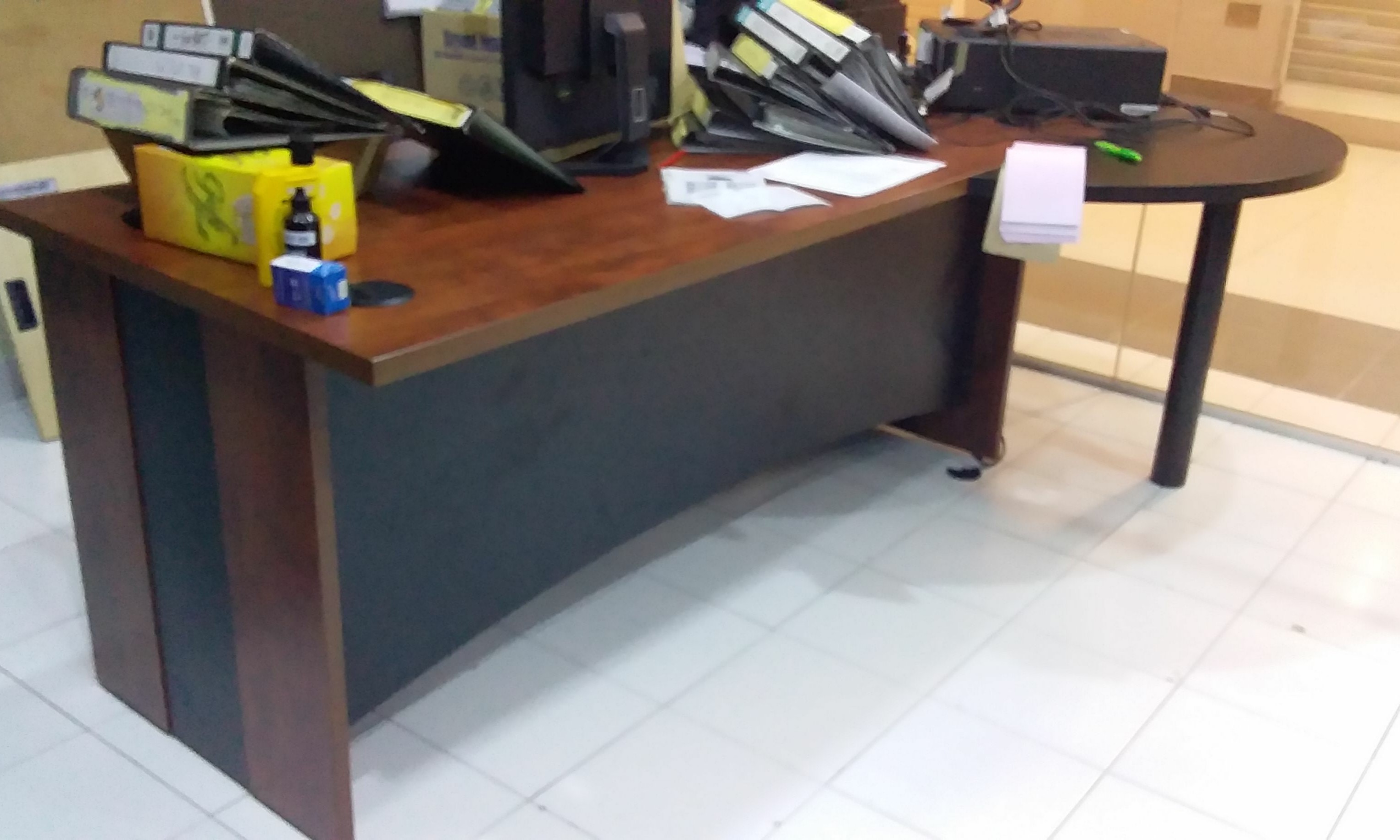 Big Office Table / Meja Ofis - Solid Wood / Heavy, Furniture & Home ...