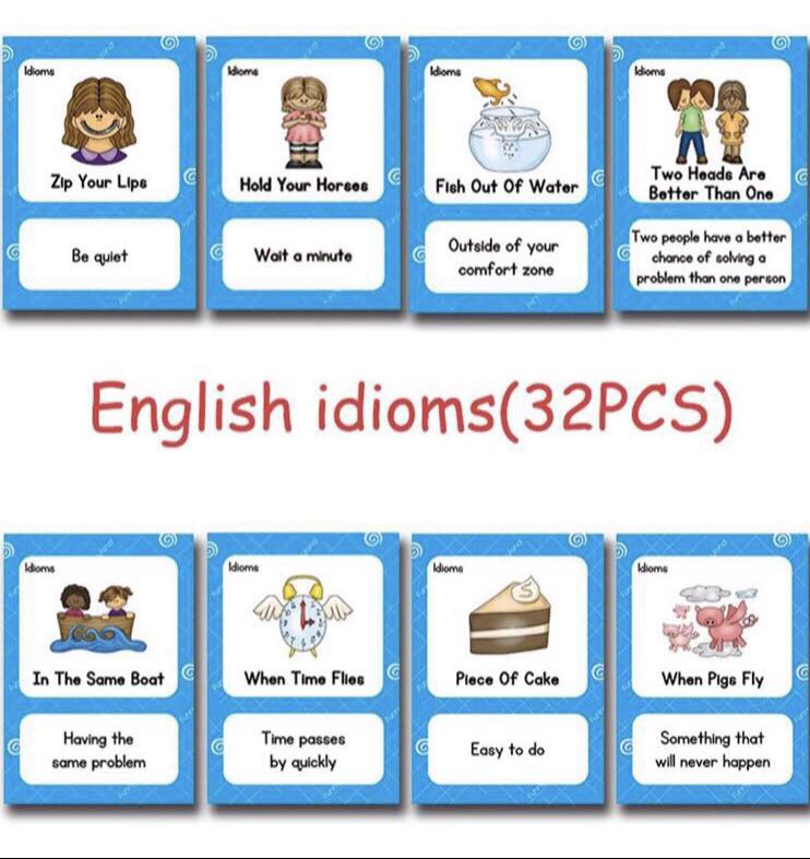 English Idioms Flashcards (32 cards), Hobbies & Toys, Books & Magazines ...