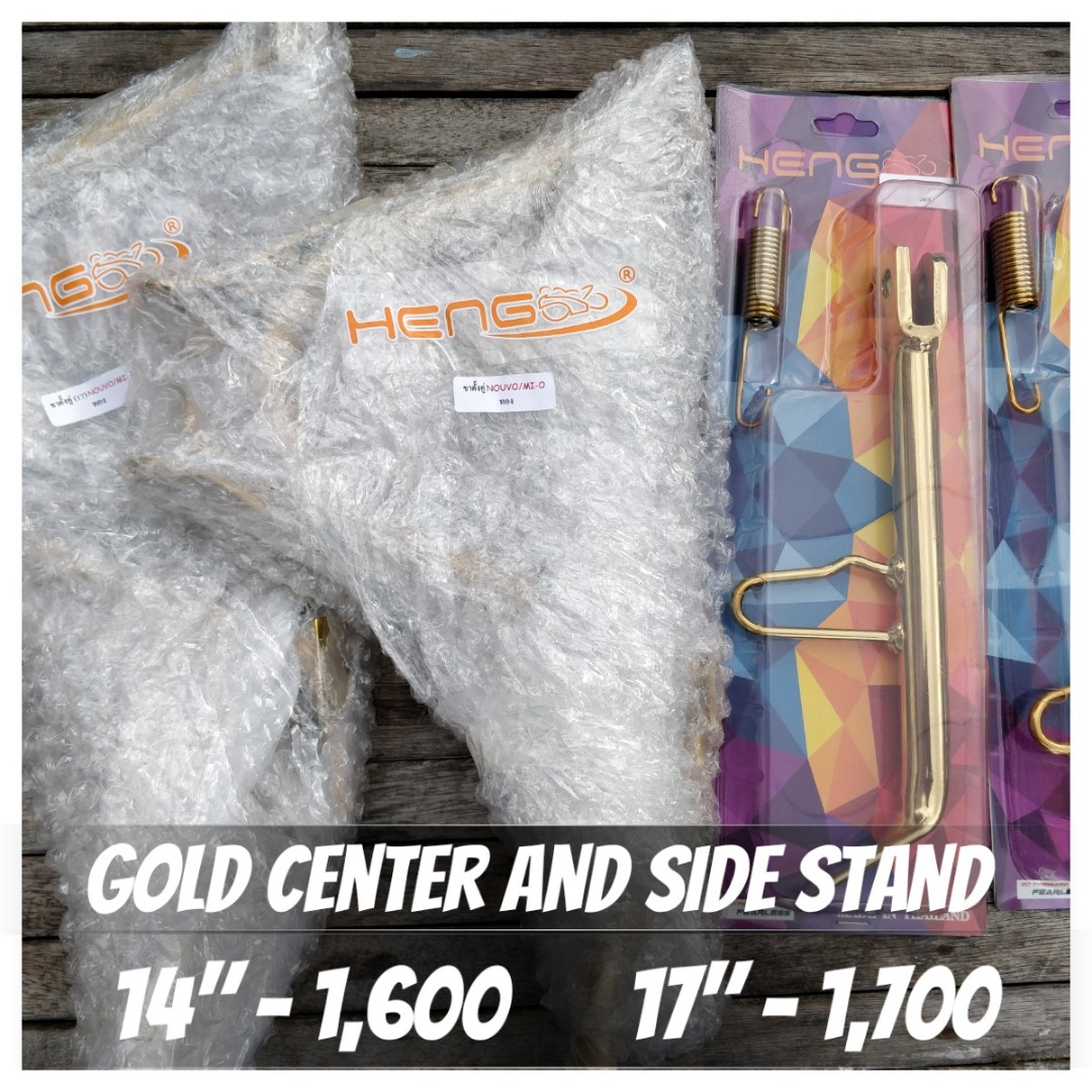 HENG CENTER STAND AND SIDE STAND COMBO FOR 14 INCH, Motorbikes on Carousell