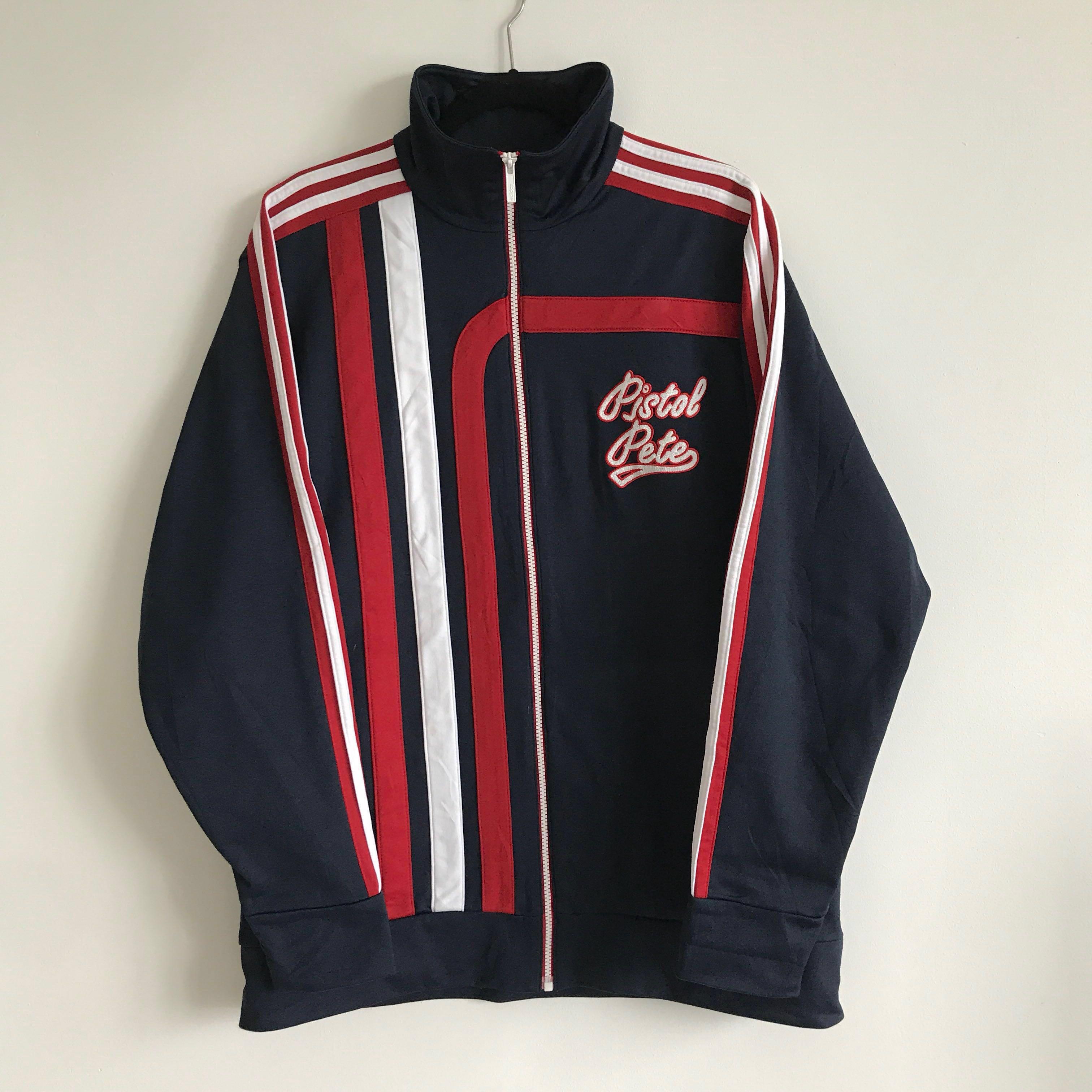 Rare Vintage Adidas Pistol Pete Jacket NBA, Men's Fashion, Coats ...
