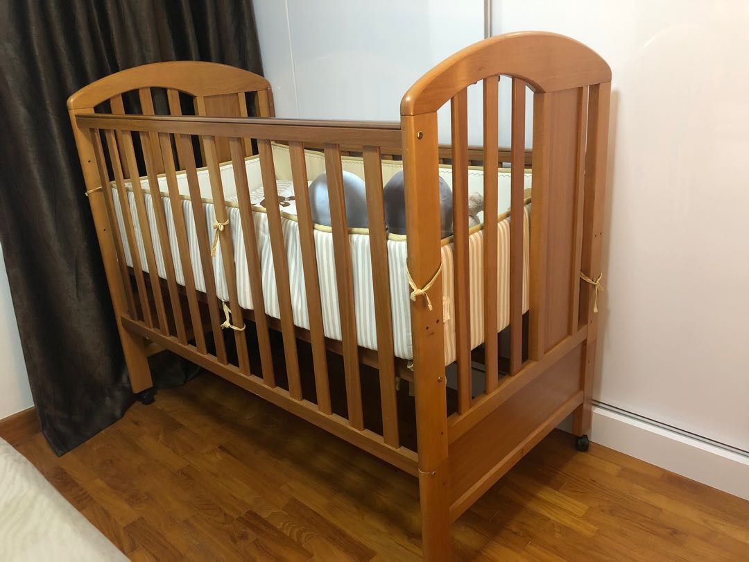 Solid woods baby crib / bed frame, Babies & Kids, Baby Nursery & Kids ...